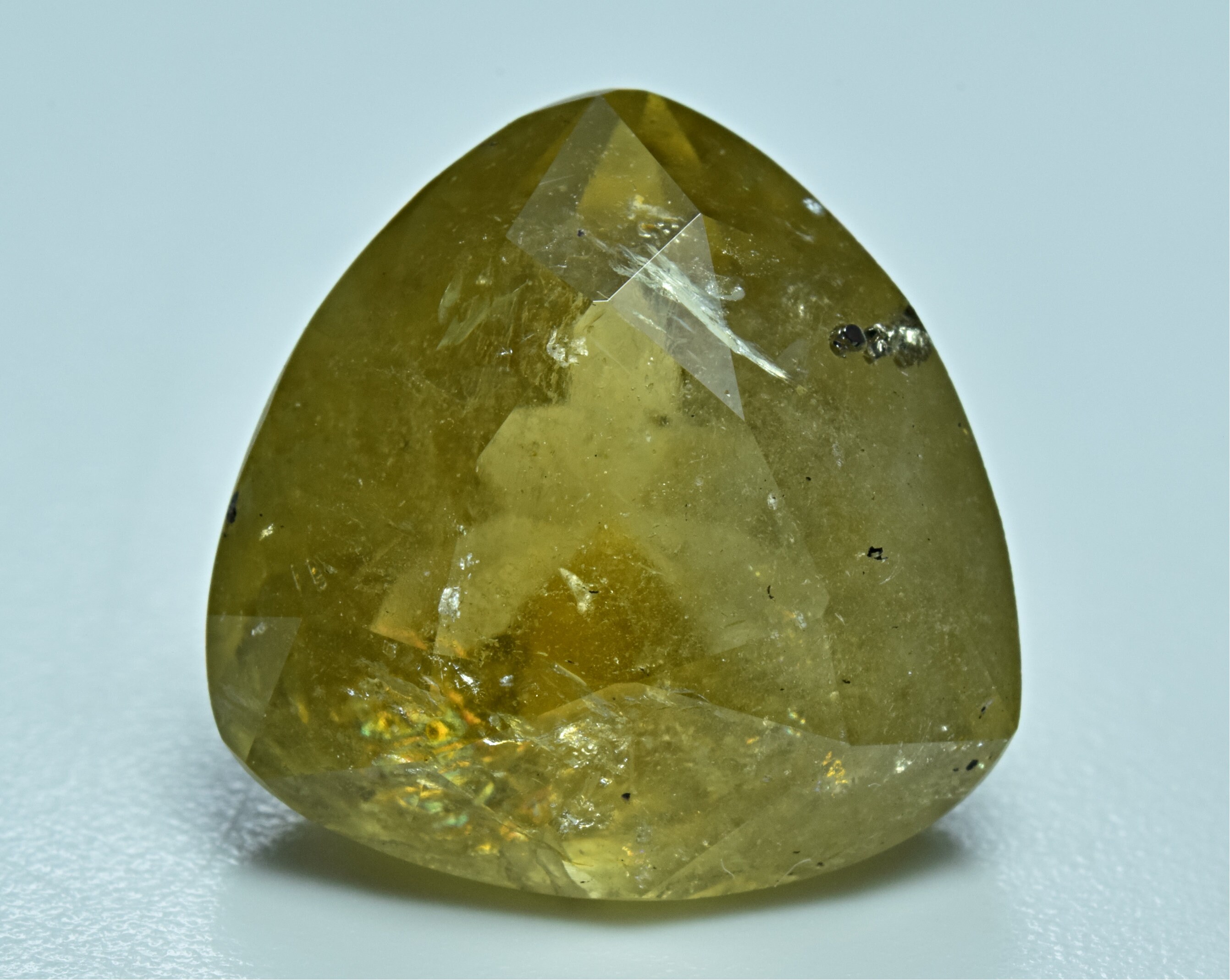 Rare Triangle Cut Faceted Dravite Tourmaline With Pyrite | Etsy