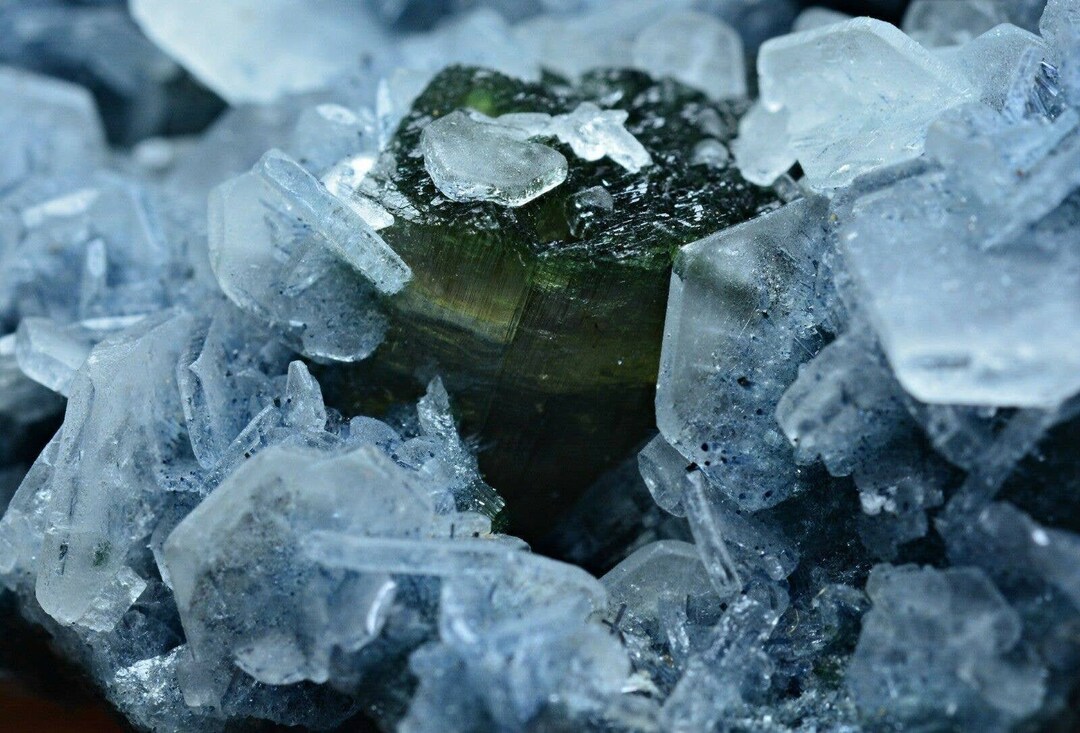 207 Carat Vorobyevite Beryl Rosterite Crystals Cluster With Tourmaline ...