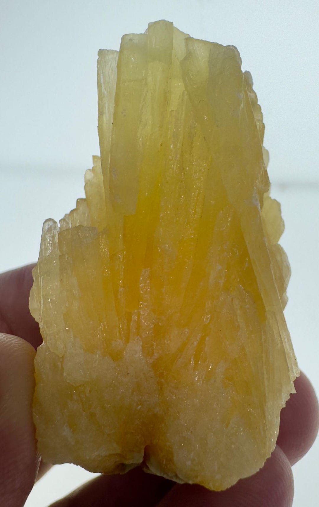 67 Gram Rare Yellow Aragonite Phosphorescent Crystal From Helmand Afg ...