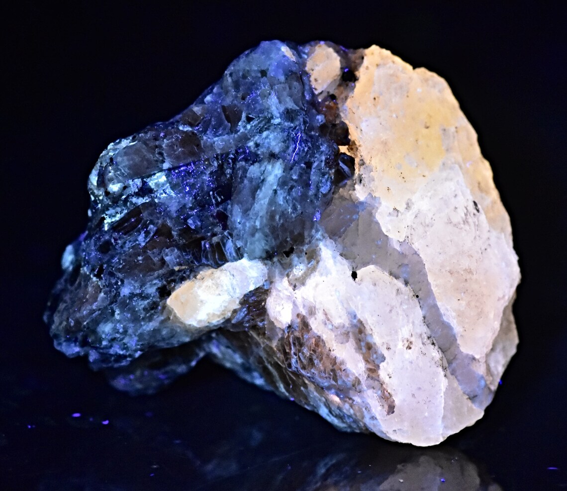 Fluorescent Marialite Scapolite Specimen Combined With Phlogopite and ...