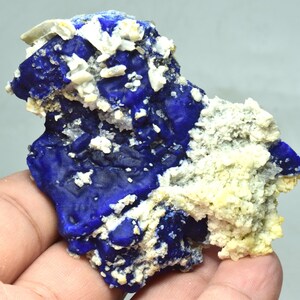 104 Gm Rare Forsterite Crystals Cluster on Royal Blue Lazurite Crystal ...