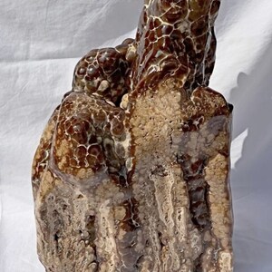 AMAZING 20.6 KG Natural Fluorescent Chocolate Color Bubble Calcite ...