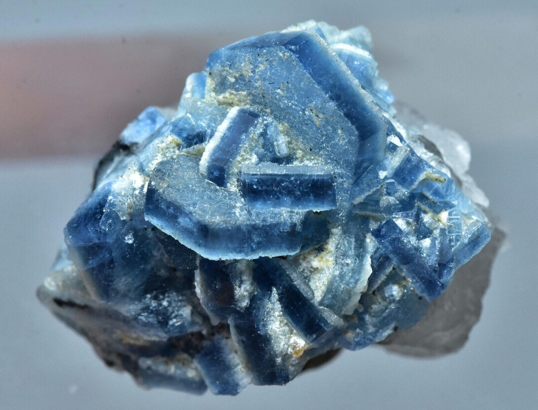 Deep Blue Color Vorobyevite Beryl Rosterite Crystal Cluster Combined ...
