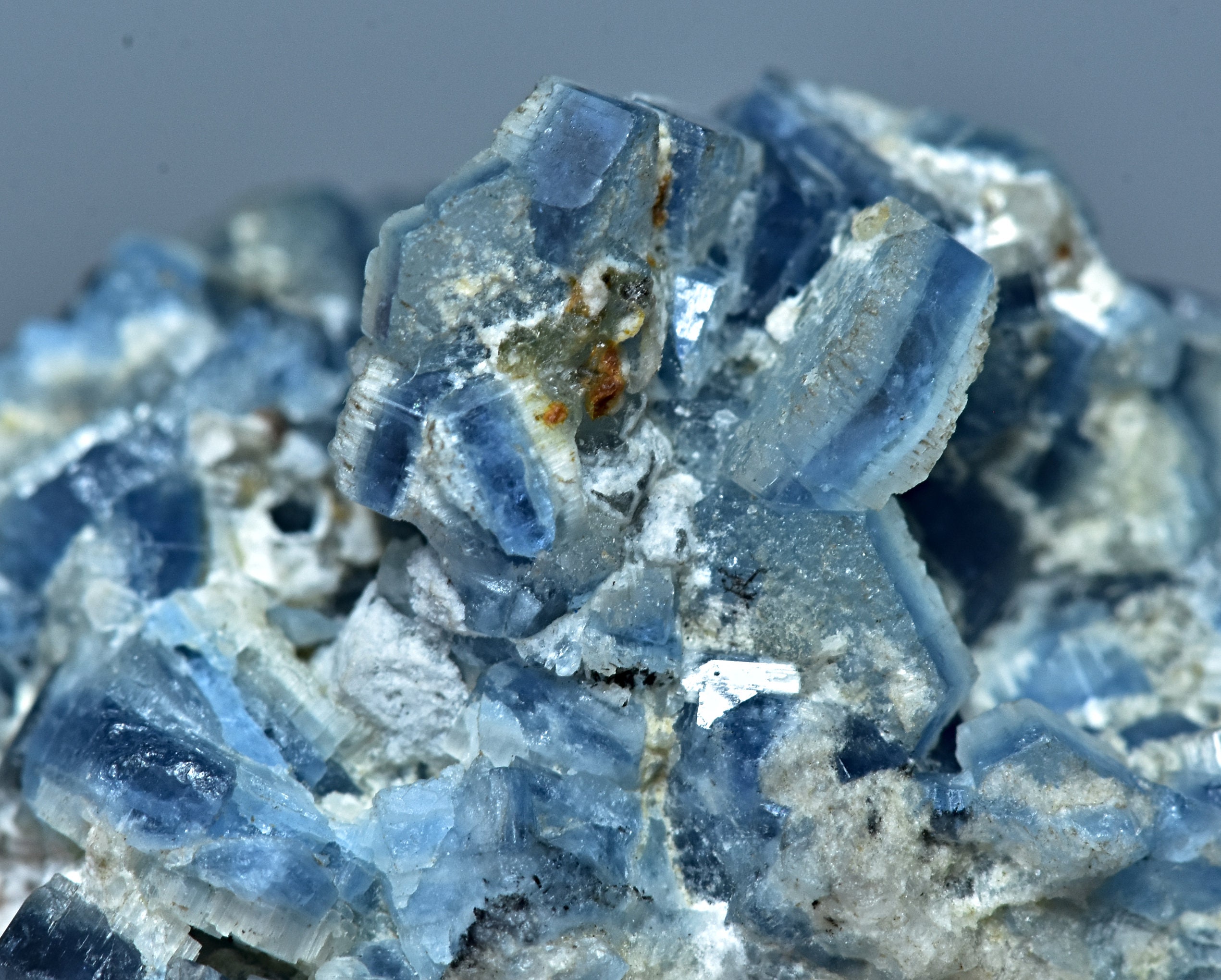 Unusual Deep Blue Color Vorobyevite Beryl Rosterite Crystal Cluster 44 ...