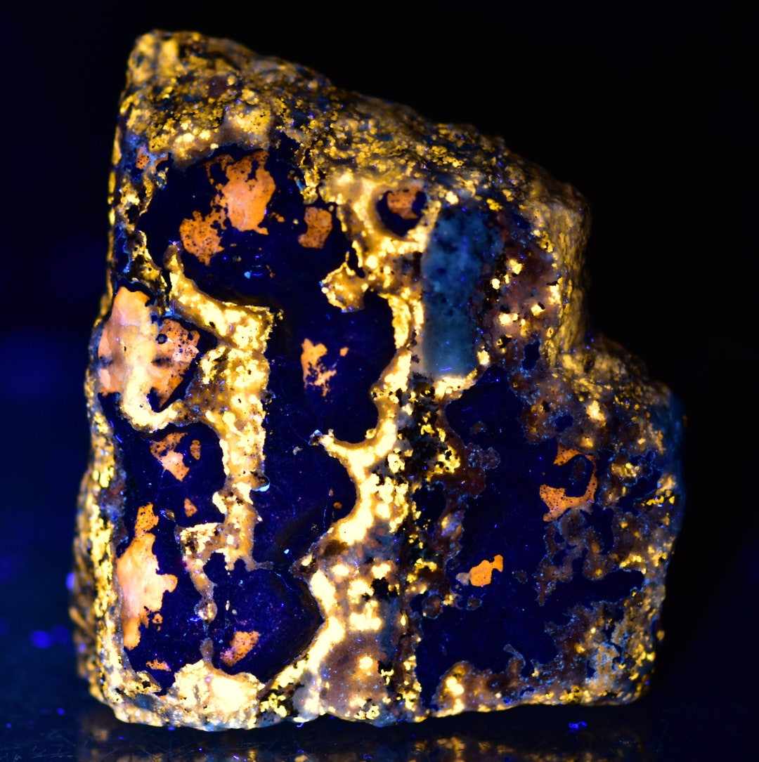 244 Gram Lazurite Coated Fluorescent Afghanite Crystals W/ Wernerite ...