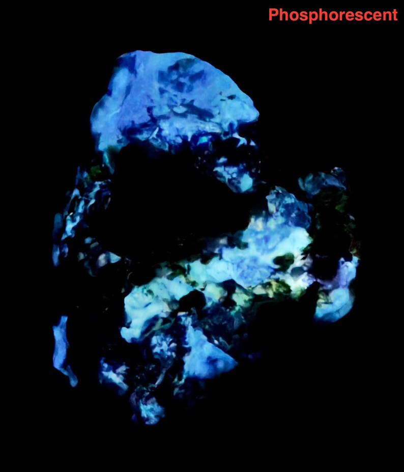 35 Gram Fluorescent Phosphorescent Blue Hackmanite W/ Pyrite & Unknown ...