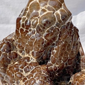 AMAZING 20.6 KG Natural Fluorescent Chocolate Color Bubble Calcite ...