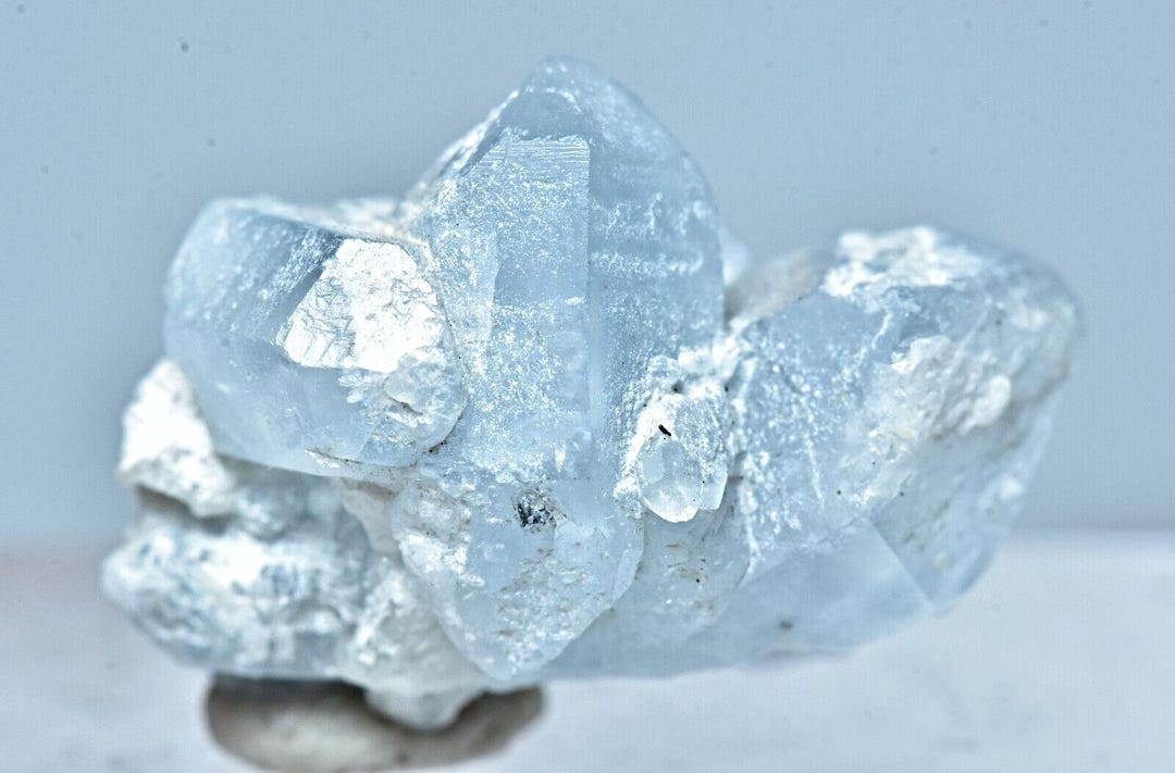 Natural Rare Blue Quartz Crystal Cluster 10.15 Carat - Etsy