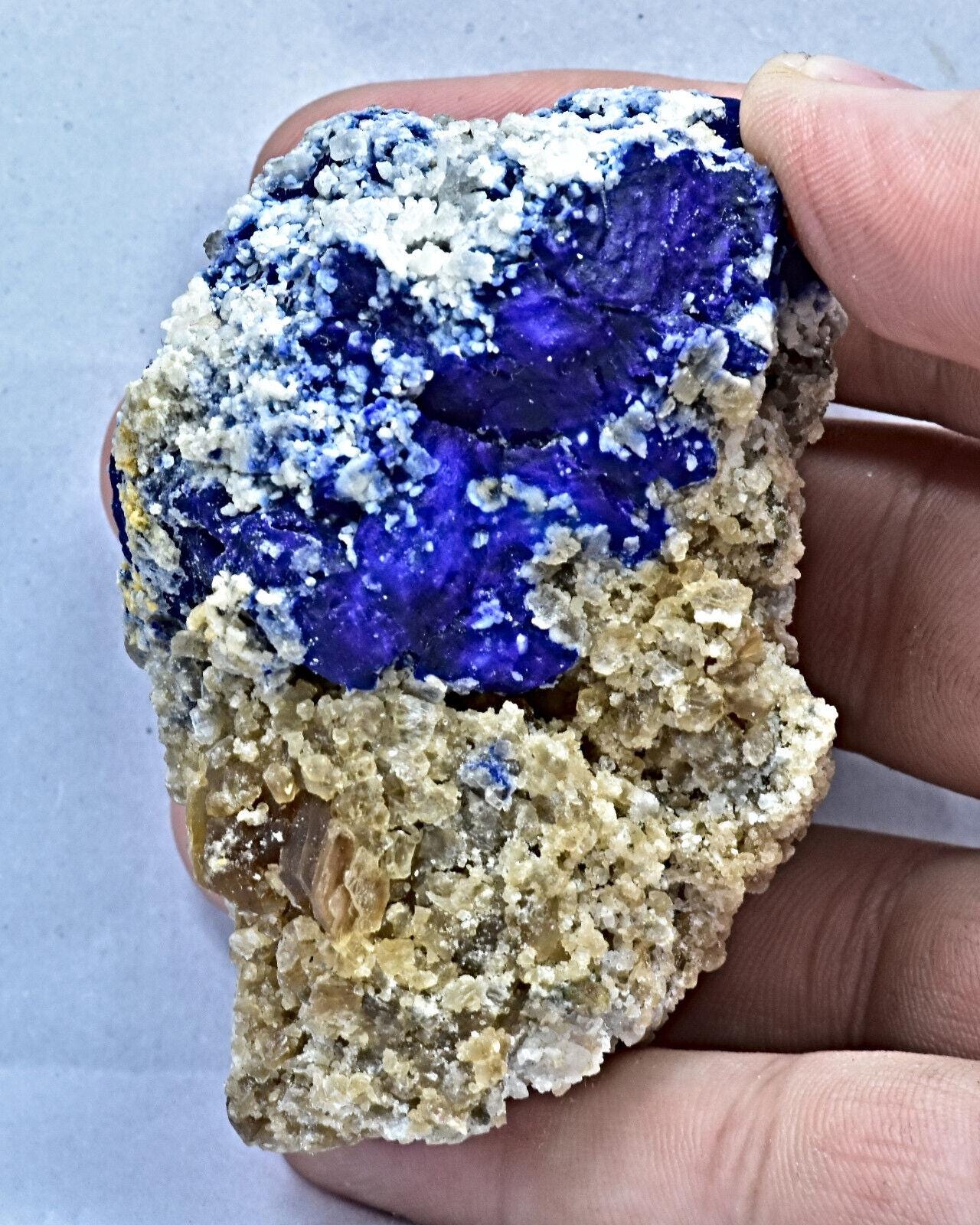 113 Gram Beautiful Lazurite Crystal Specimen With Fluorescent ...