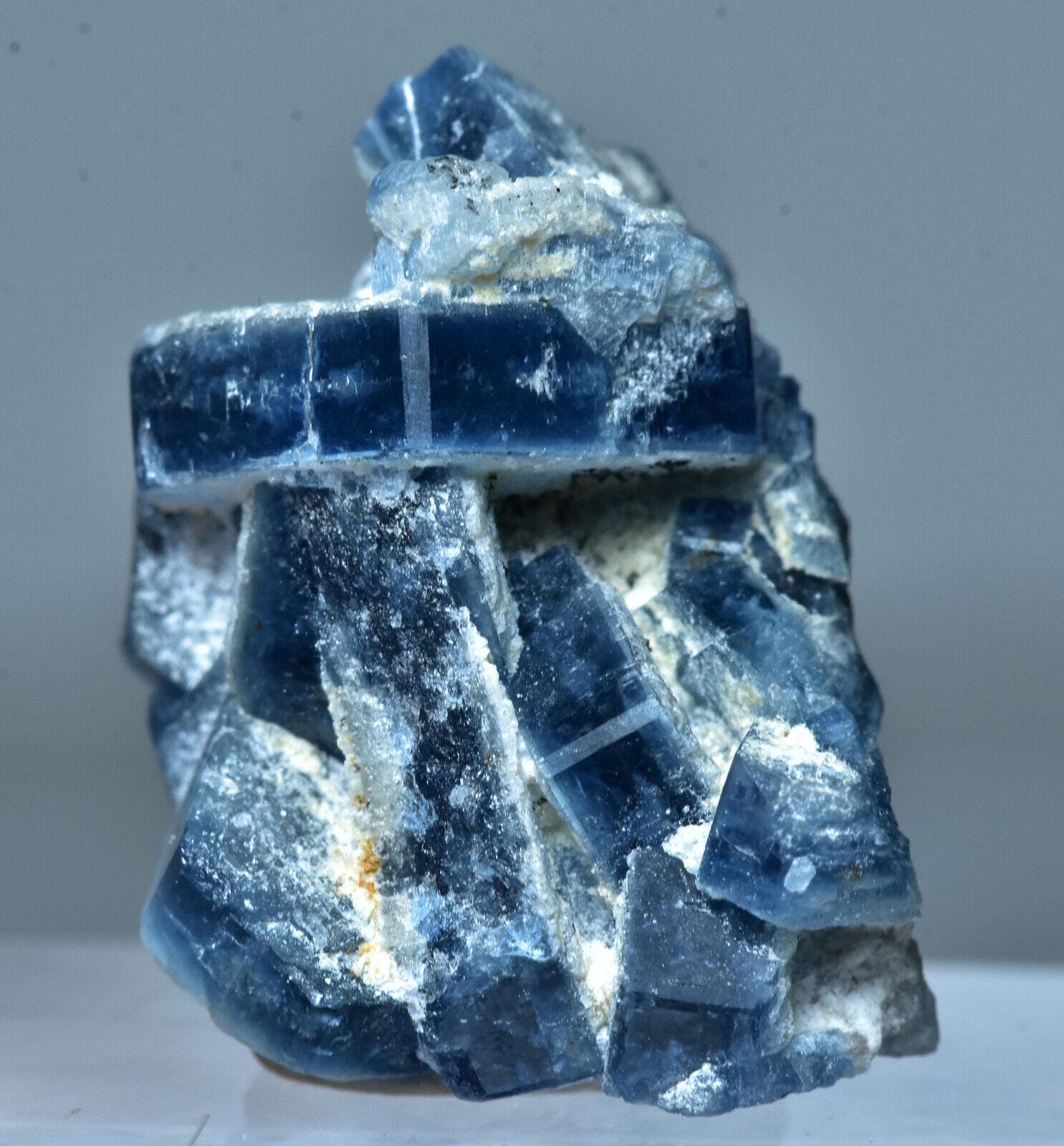 Unusual Deep Blue Vorobyevite Beryl Rosterite Crystal Bunch 20.45 Carat ...