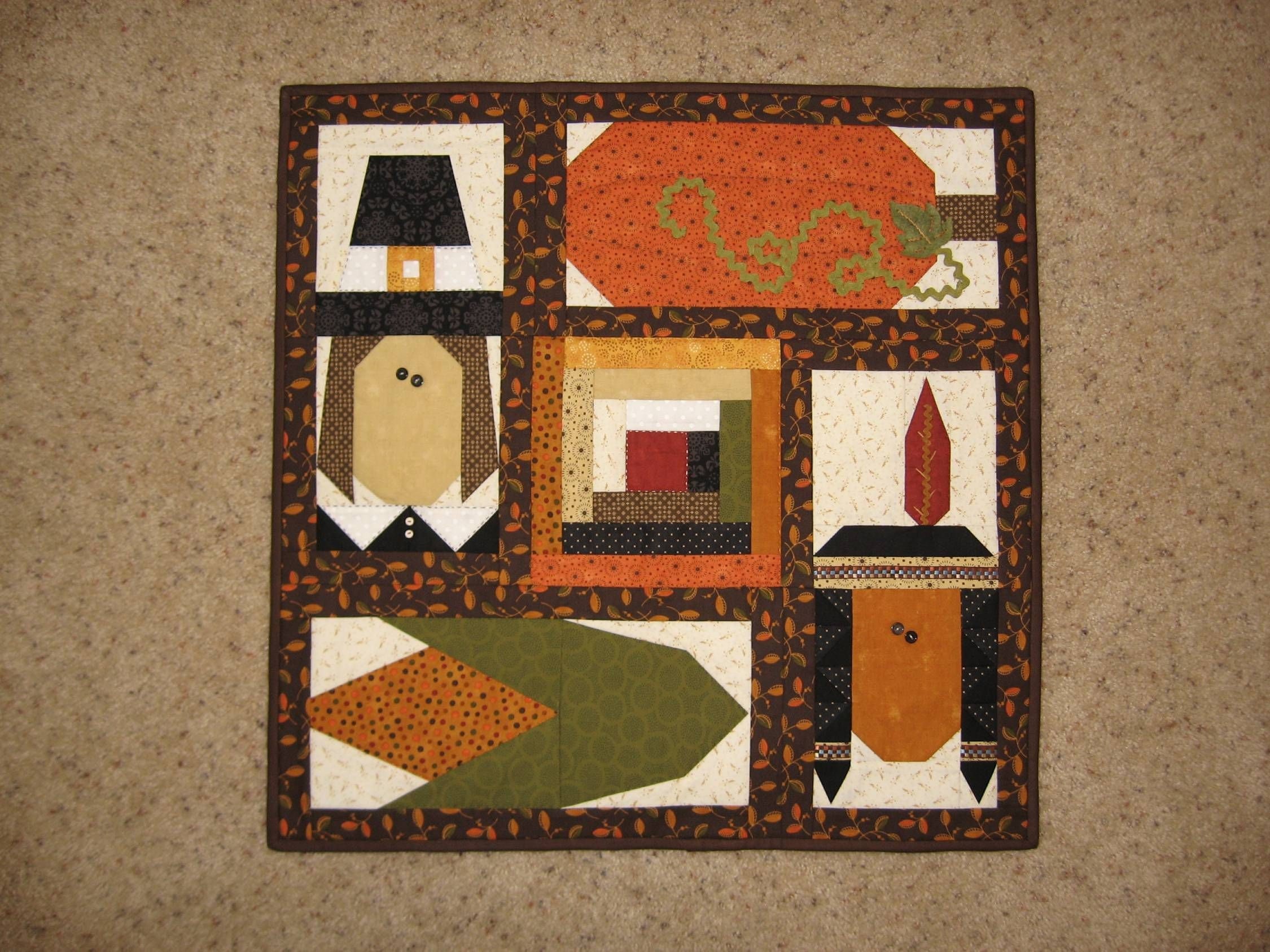 Thanksgiving Quilt Pattern, Table Runner, Wall Hanging, Thanksgiving ...