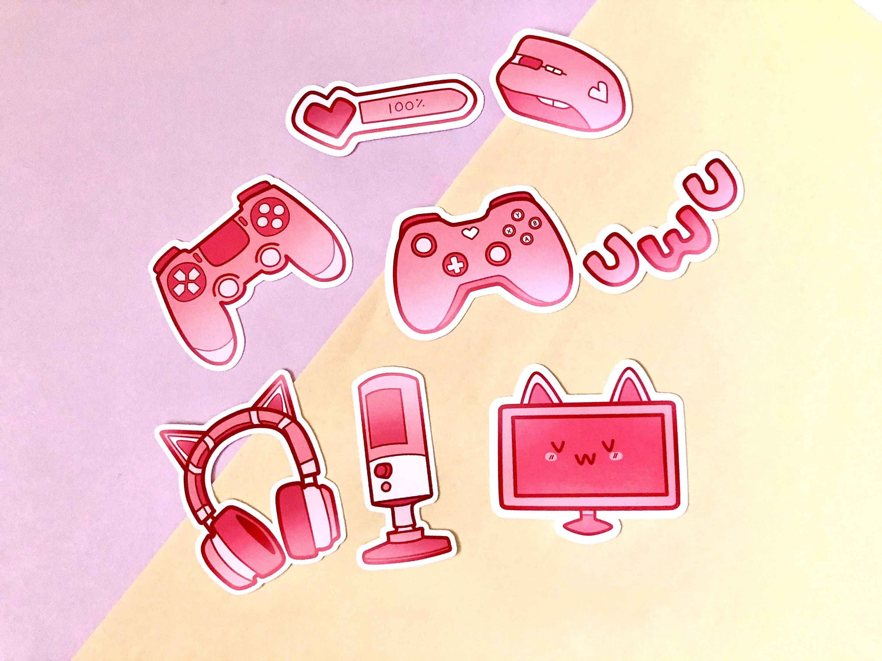 Paper PINK GAMER • Planner Agenda Die Cut Sticker Pack Planner Decor ...