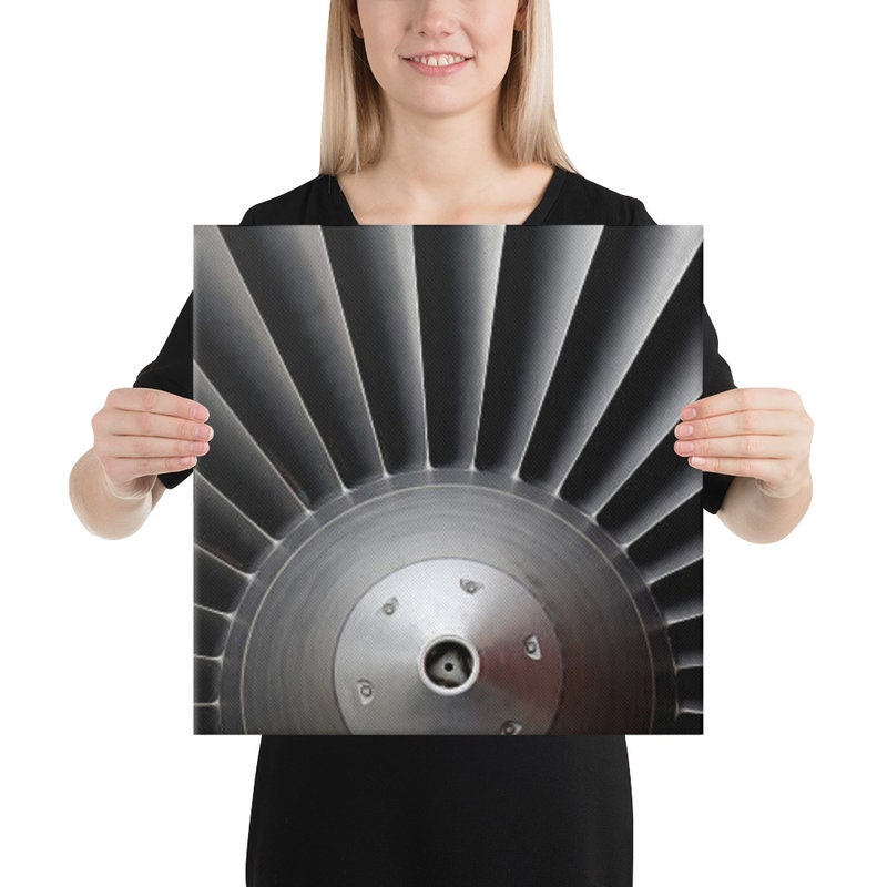 Jet Engine Turbine Blade Canvas Print - Etsy