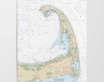 Cape Cod Nautical Chart | Etsy