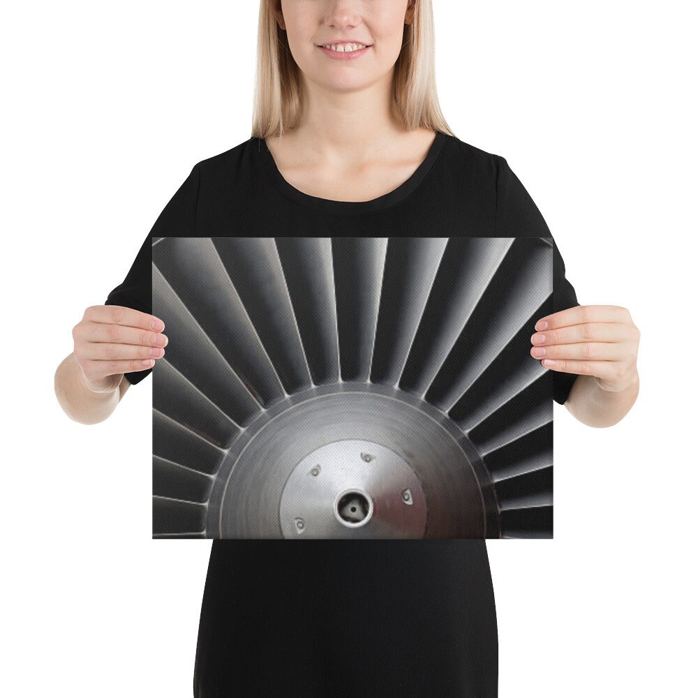 Jet Engine Turbine Blade Canvas Print - Etsy