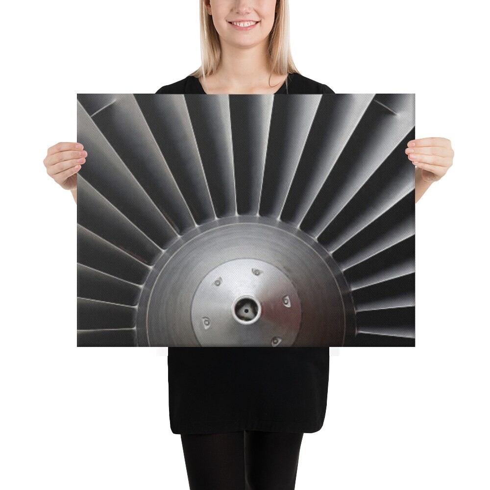 Jet Engine Turbine Blade Canvas Print - Etsy