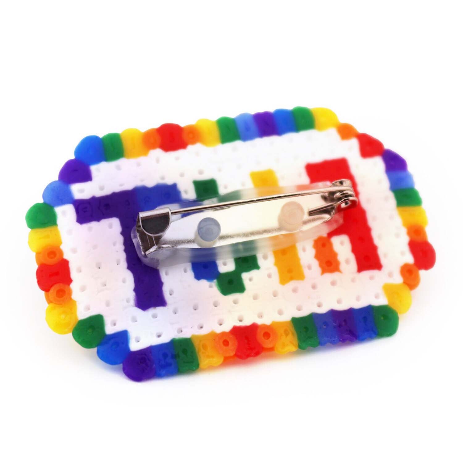 Handmade Mini Perler Bead Badge: Customizable Pixel Art Brooch - Etsy