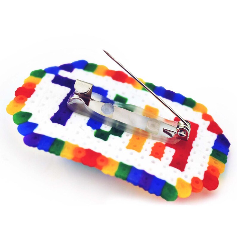 Handmade Mini Perler Bead Badge: Customizable Pixel Art Brooch - Etsy
