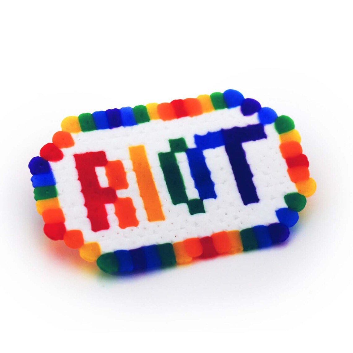 Handmade Mini Perler Bead Badge: Customizable Pixel Art Brooch - Etsy