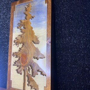 Ombré Tree Cut Out Blue to Beige/cream Tree Handmade - Etsy