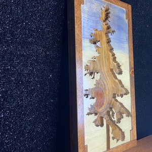 Ombré Tree Cut Out Blue to Beige/cream Tree Handmade - Etsy