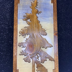 Ombré Tree Cut Out Blue to Beige/cream Tree Handmade - Etsy