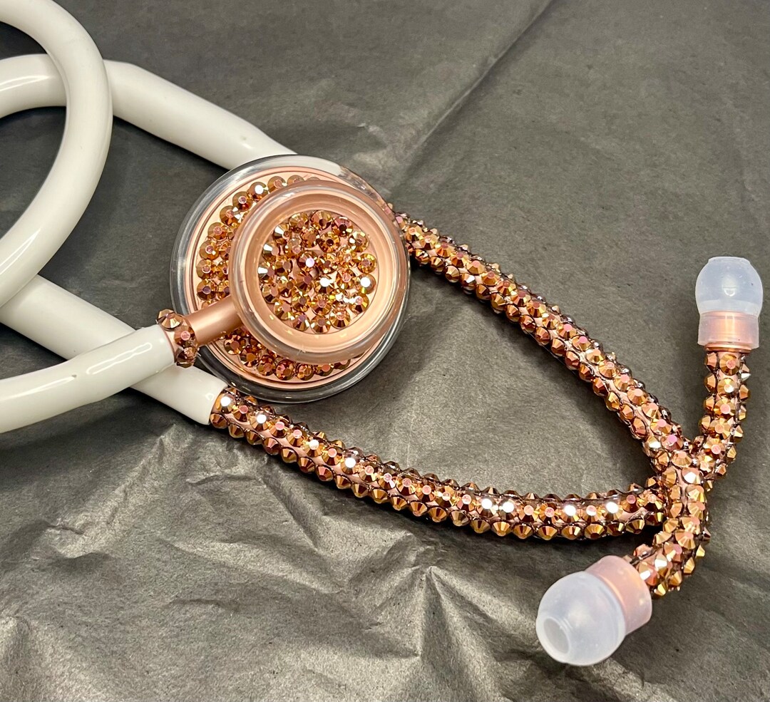 Luxury Rose Gold Bling Stethoscope Iridescent Rhinestone - Etsy UK