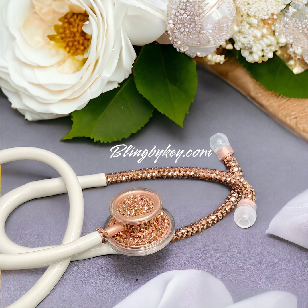 Rose Gold Rhinestone, MDF Stethoscope, Luxury Bling Medical Device ...