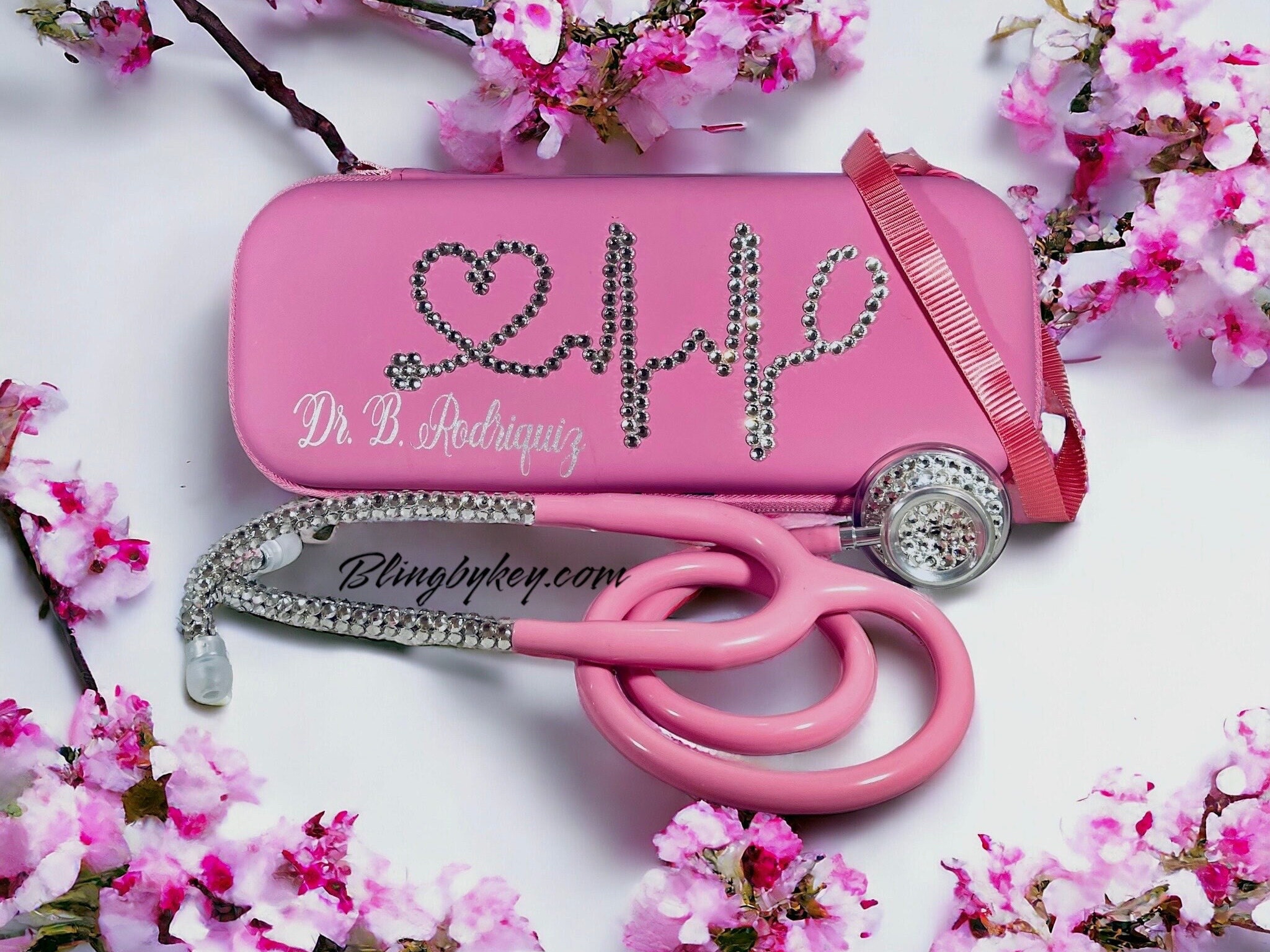 Inner Peace Pink Bling Stethoscope Custom Rhinestone Design Perfect Gift for Medical Professionals Awareness Gear Etsy