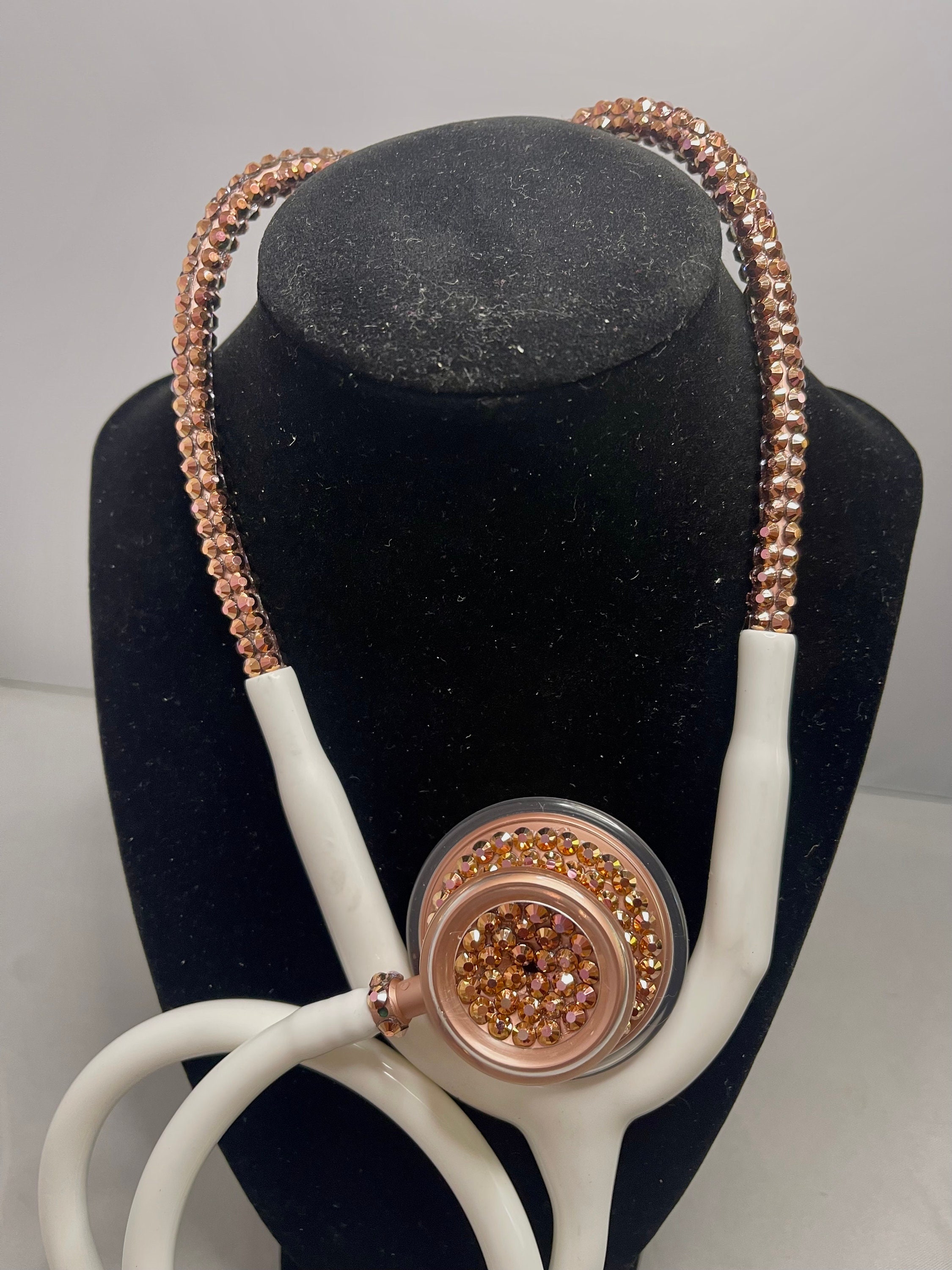 Luxury Rose Gold Bling Stethoscope Iridescent Rhinestone - Etsy UK