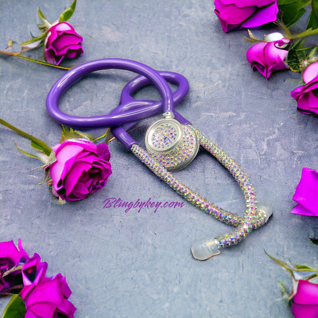 I AM Victorious Bling Stethoscope Iridescent Rhinestone Bedazzle ...