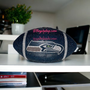 Seattle Seahawks Bling Football Purse: Navy Rhinestone Clutch, Game Day ...