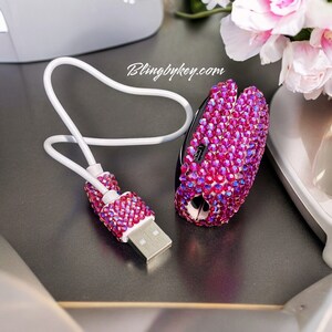 Bling Pulse Oximeter With Rhinestones Rechargeable Heart Rate & Oxygen ...