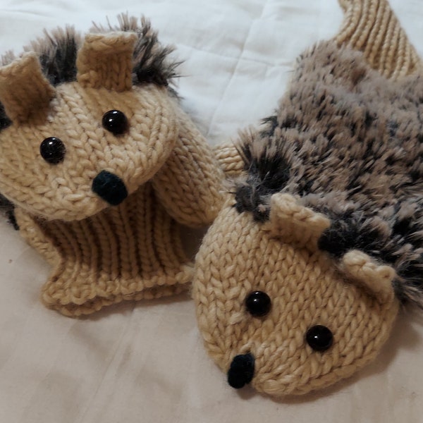 Hedgehog Mittens - Etsy