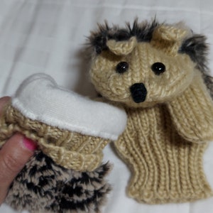 Soft and Fluffy Hedgehog Mitten Buddies - Etsy