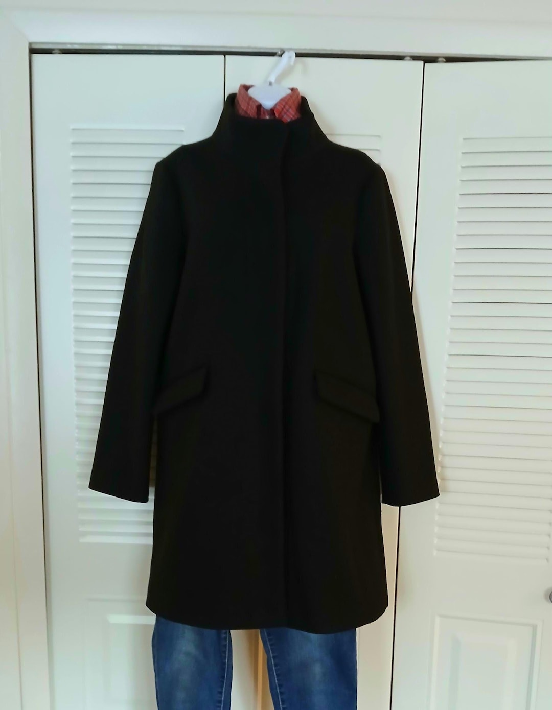 Womens Black Duster Size Large/womens Long Classic Black Coat - Etsy