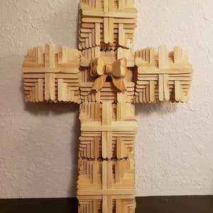Handmade Craftstick Cross Wall Hanging - Etsy