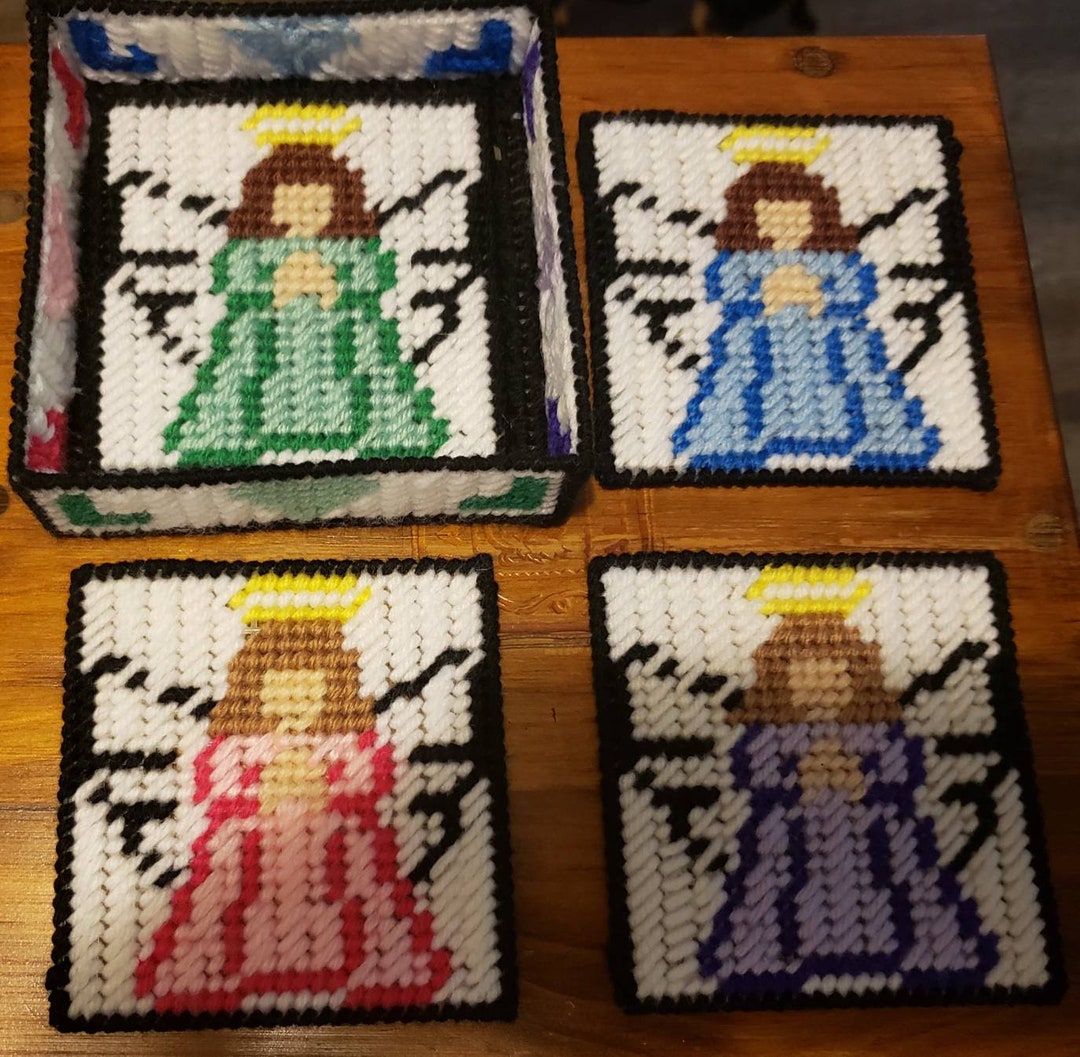 Angel Coasters set of 4 - Etsy