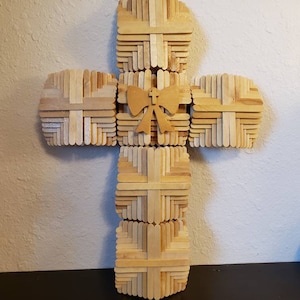 Handmade Craftstick Cross Wall Hanging - Etsy