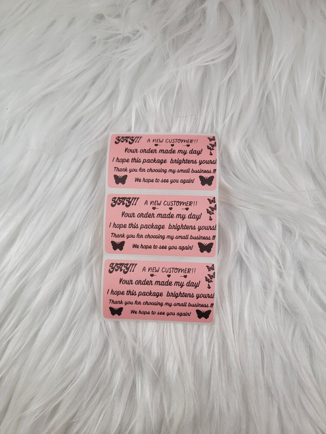 Yay a New Customer Sticker, Thermal Packaging Stickers, Small Business ...