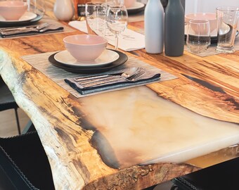 Live Edge Epoxy Maple Table - Etsy