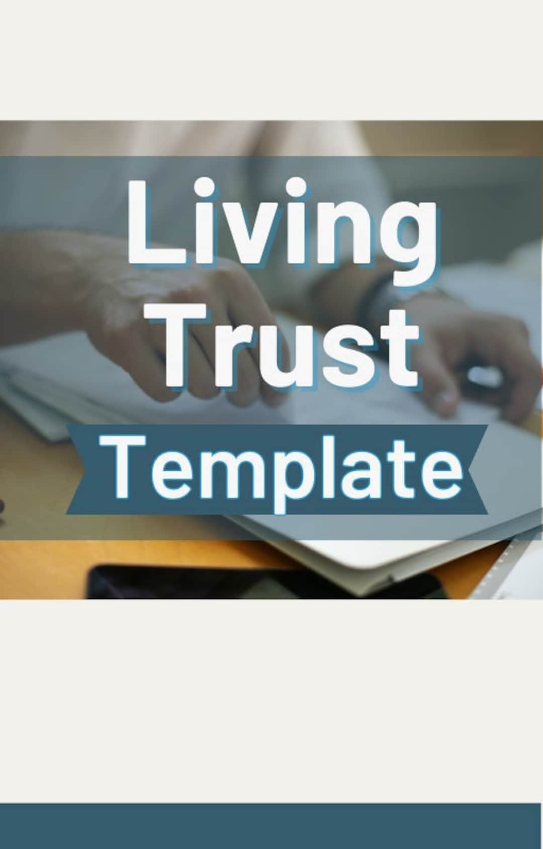EASY to Fill Out LIVING TRUST Template for Estate Planning Made Simple ...