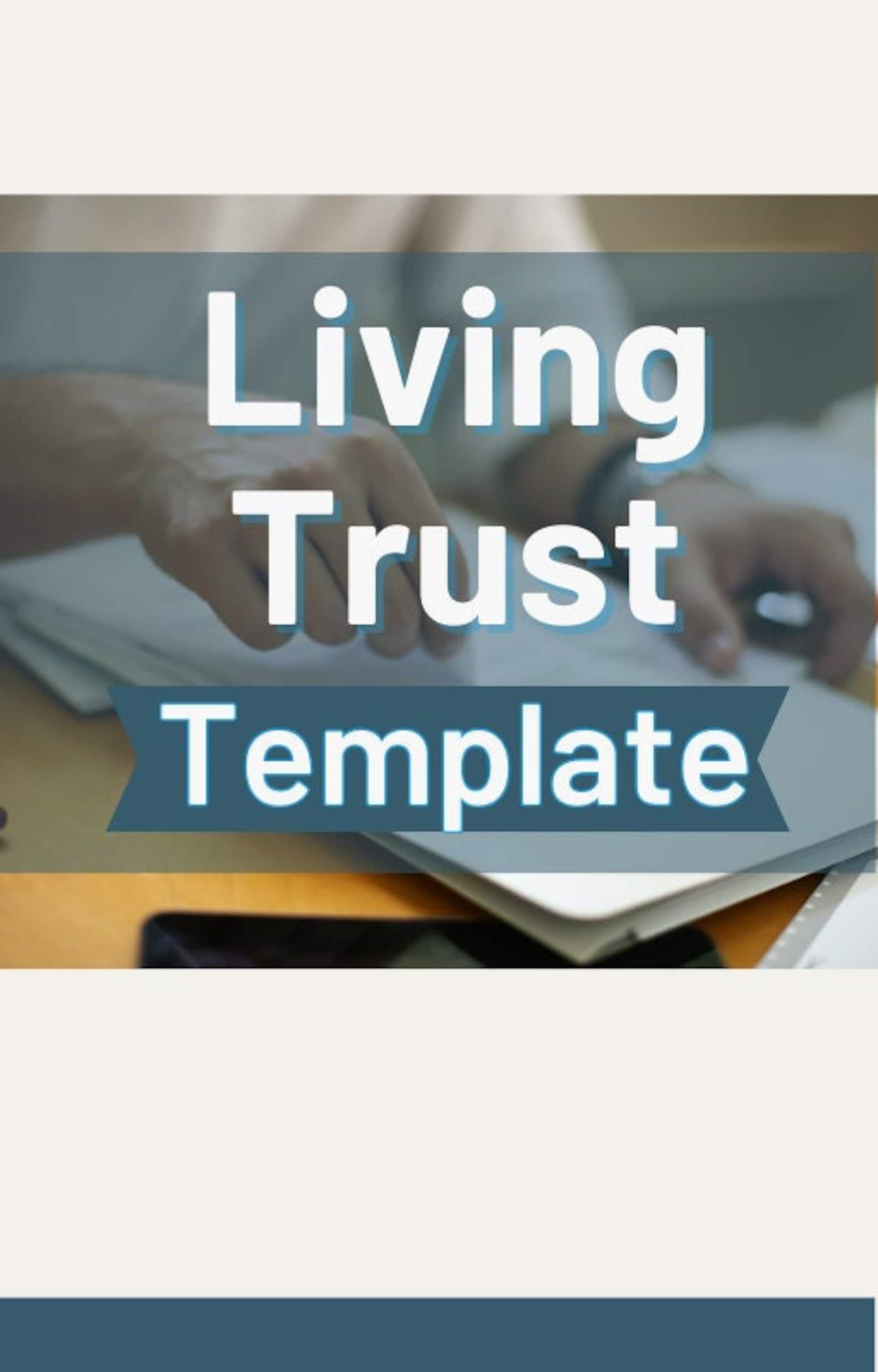 EASY to Fill Out LIVING TRUST Template for Estate Planning Made Simple ...