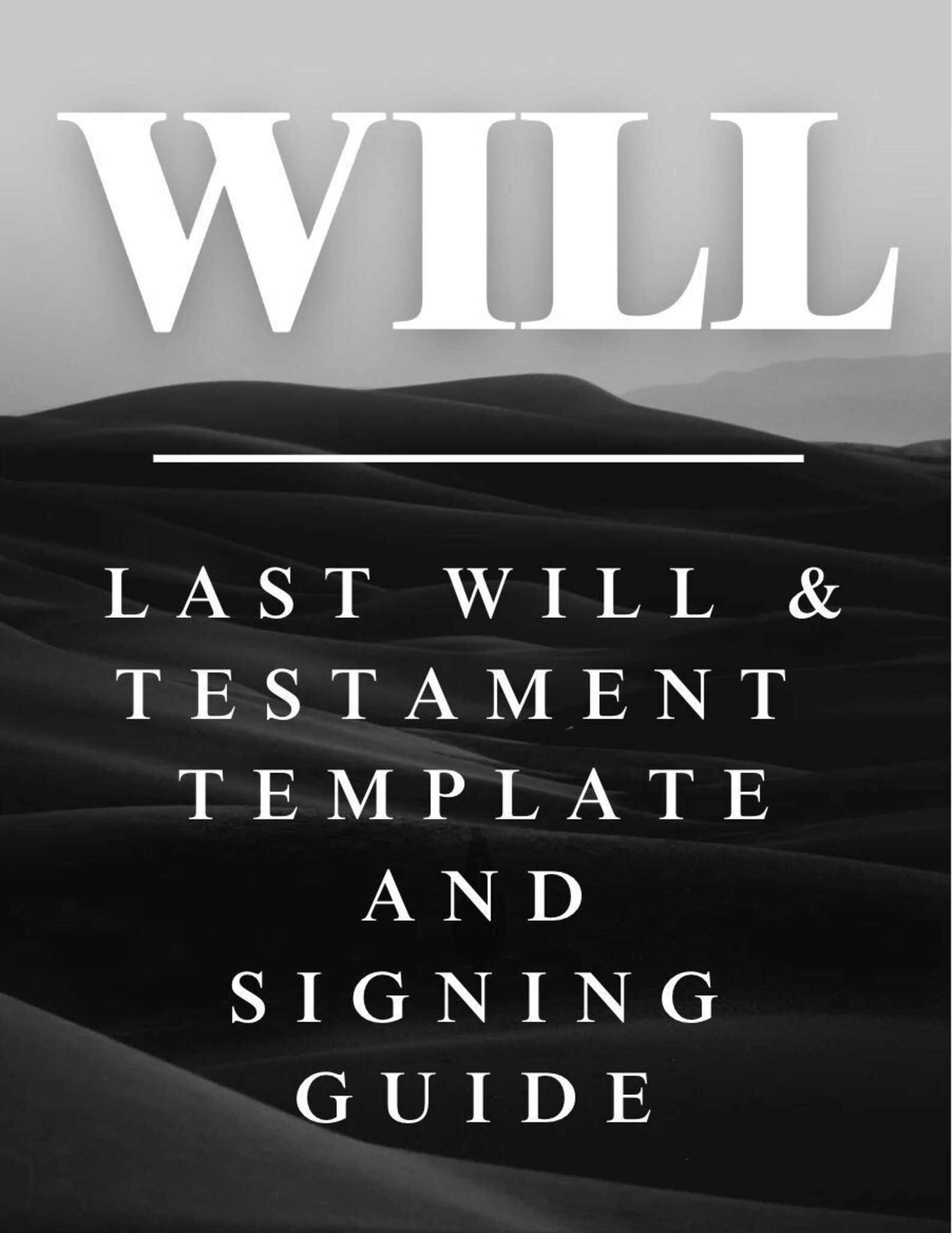 Basic Fillable Will for Estate Planning With State by State Signing ...