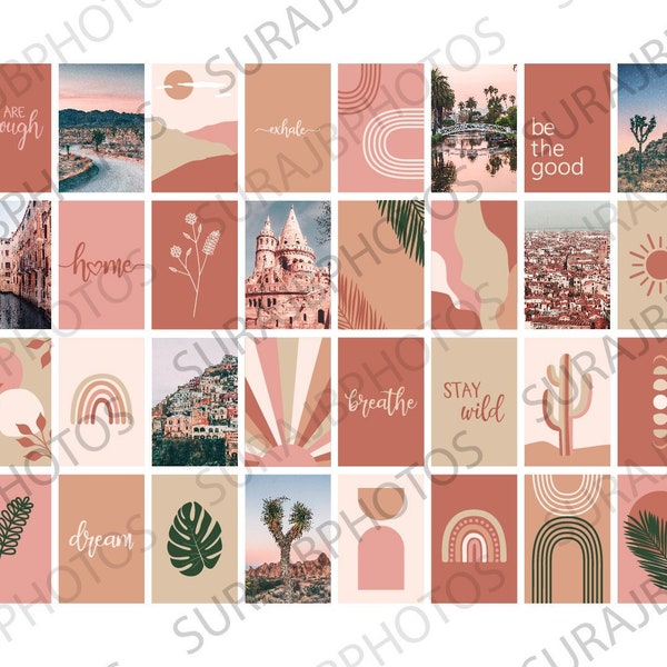 Boho Wall Collage Kit - Etsy