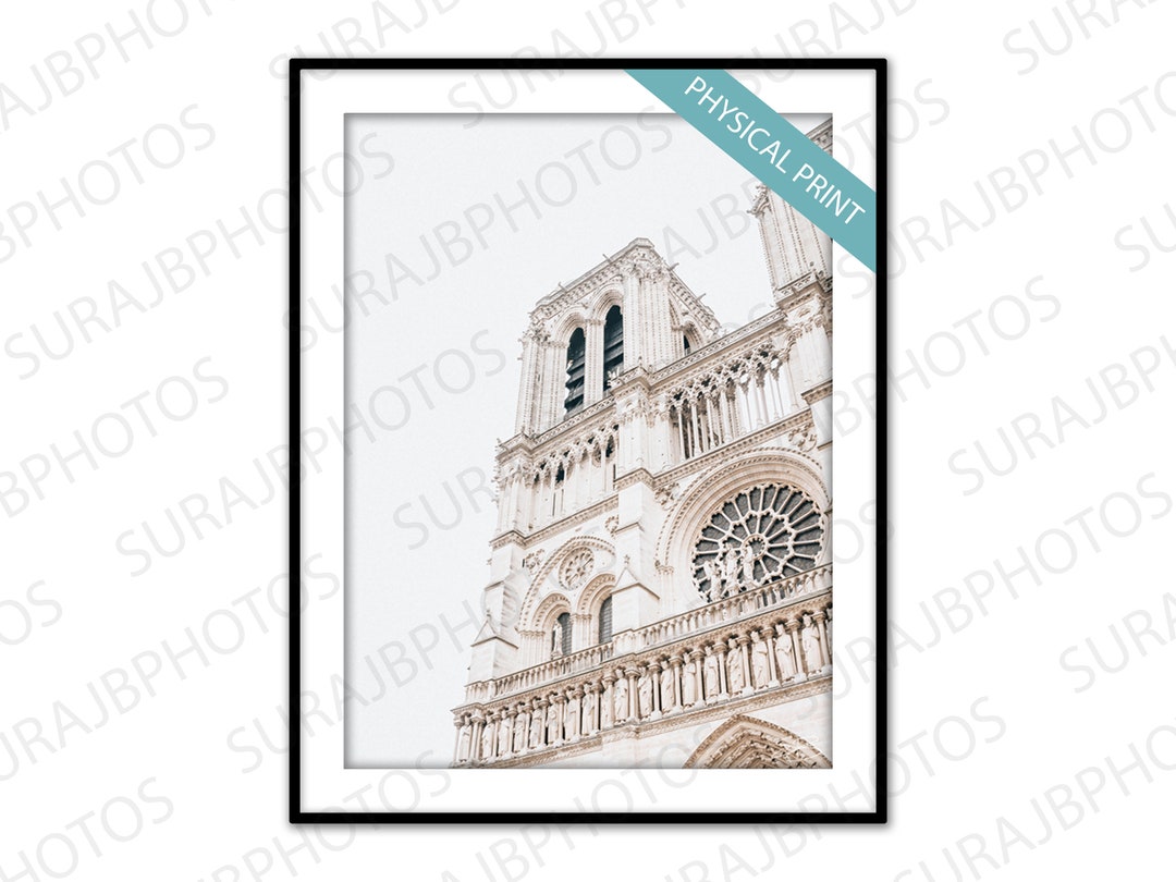 Notre Dame Cathedral Wall Art European Architecture Print, Minimalist ...