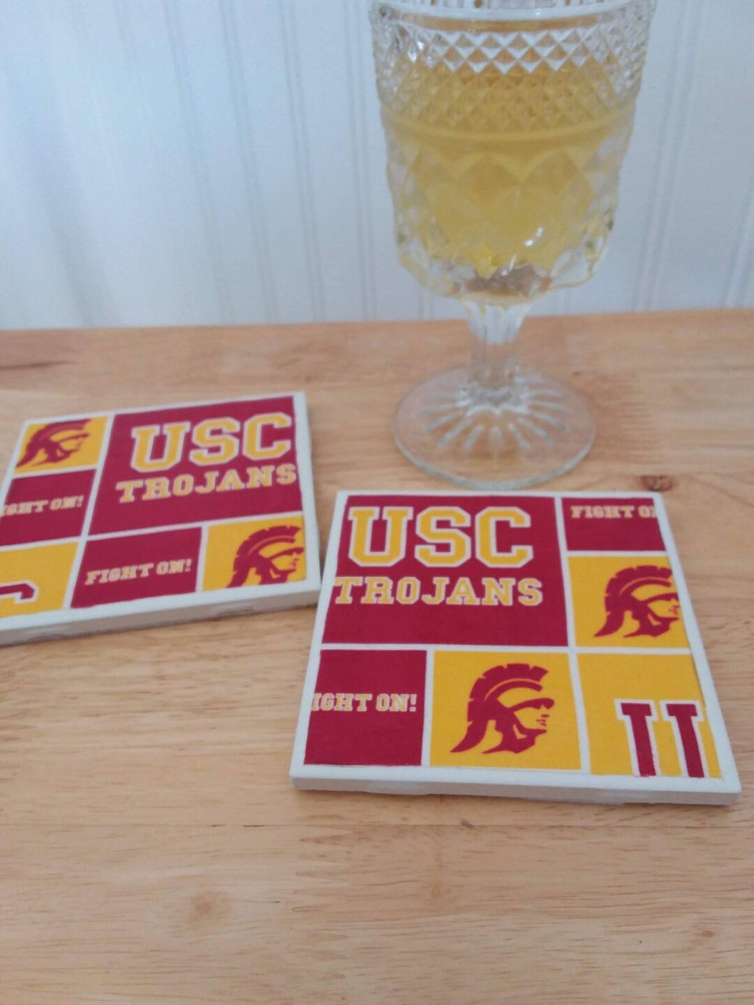 USC Trojans Sports Team Coasters Set of 2 - Hot and Cold Drink Coasters ...