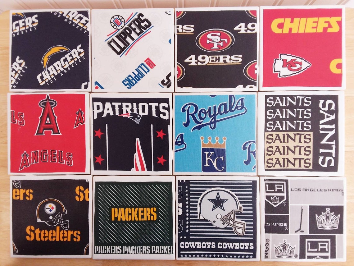 Sports Team Coasters Set of 2 Hot and Cold Drink Coasters - Etsy