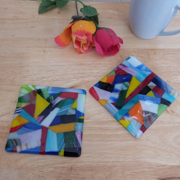 Fused Glass Coasters - Etsy