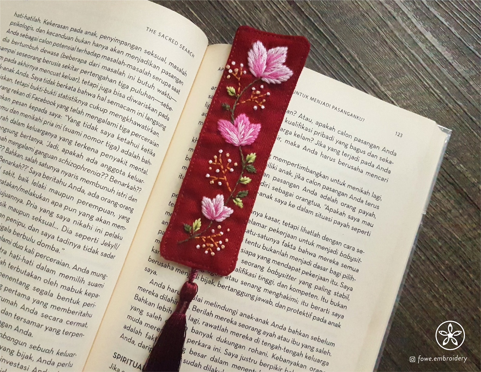 PDF Pattern Bookmark Floral Hand Embroidery Full Tutorial DIY - Etsy